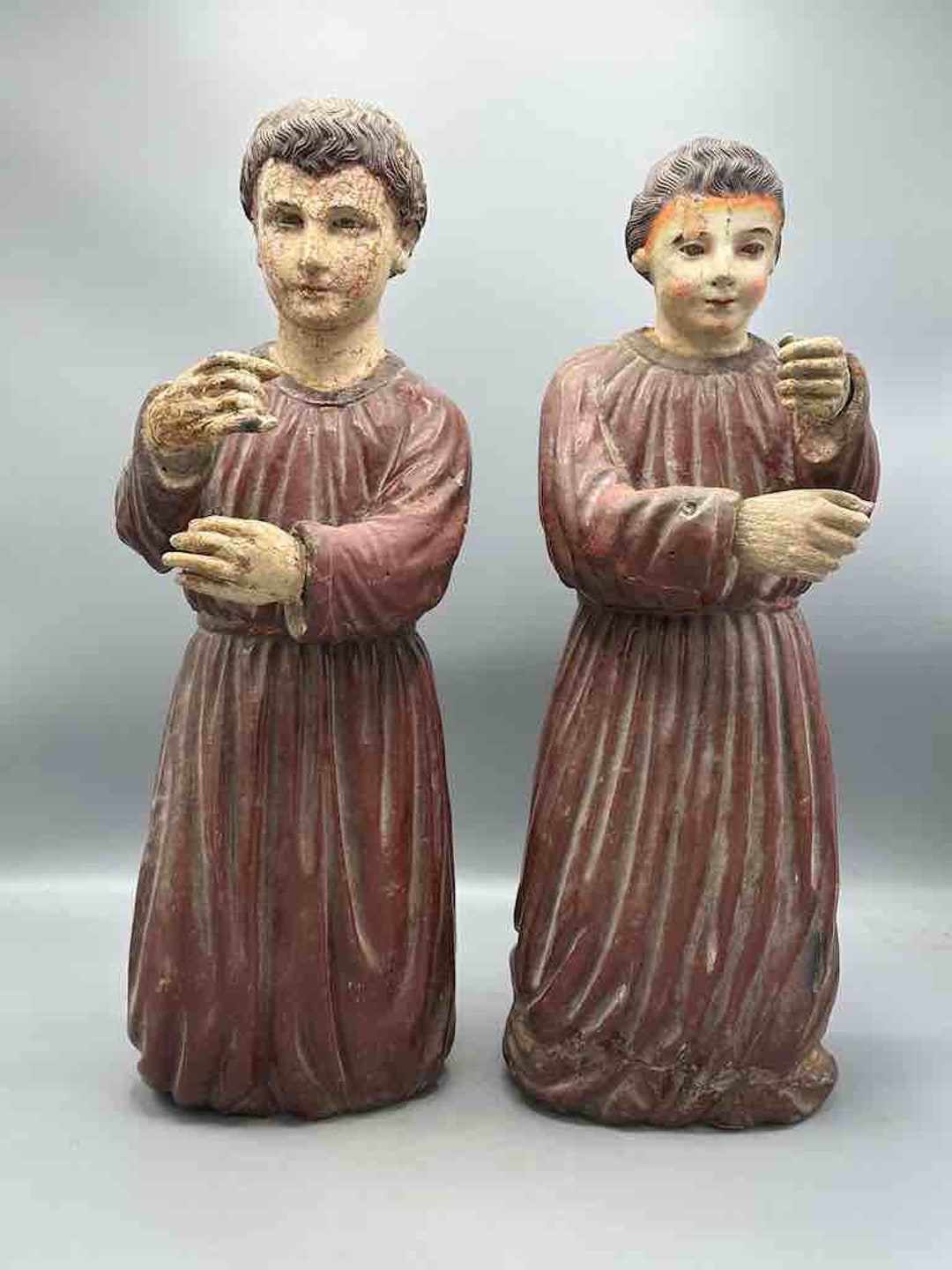 Large Antique Vietnamese Catholic Saint Figure Pair of Angels - Etsy