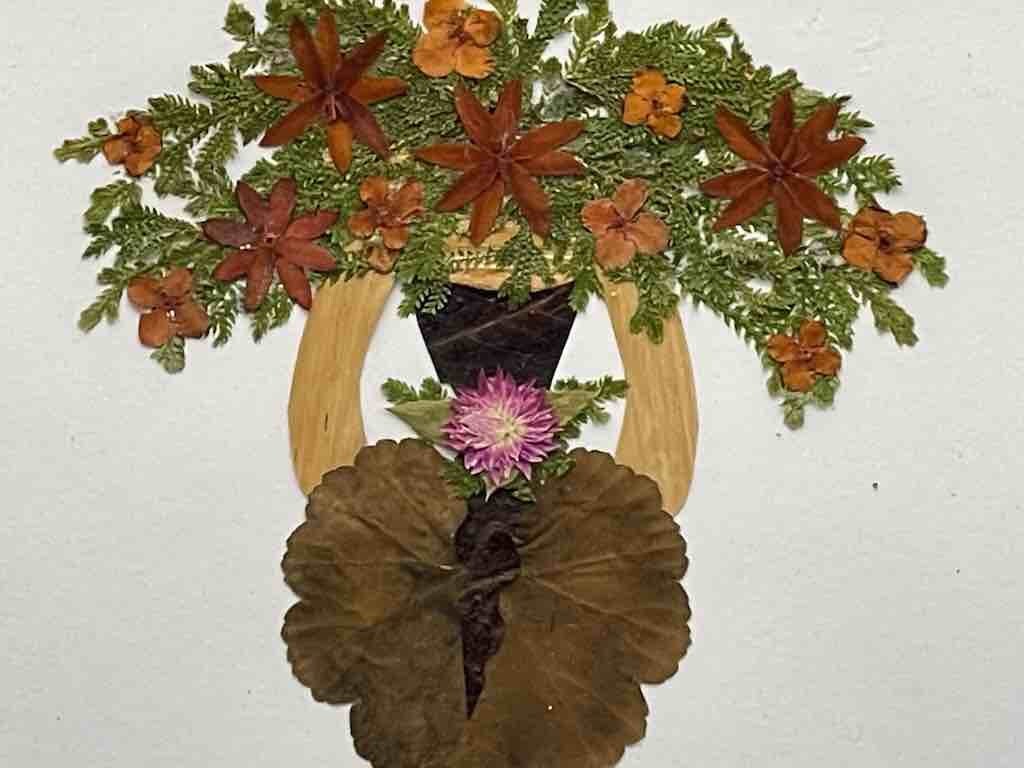 Large Handmade Pressed Dried Real Flower Framed Collage - Flower Lady ...