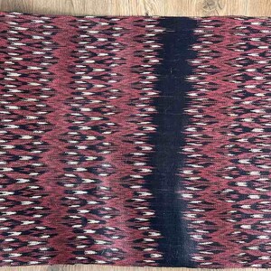 Very Long Red & Black Philippine Abaca Textile Roll | 6 3/4 Yards - Etsy