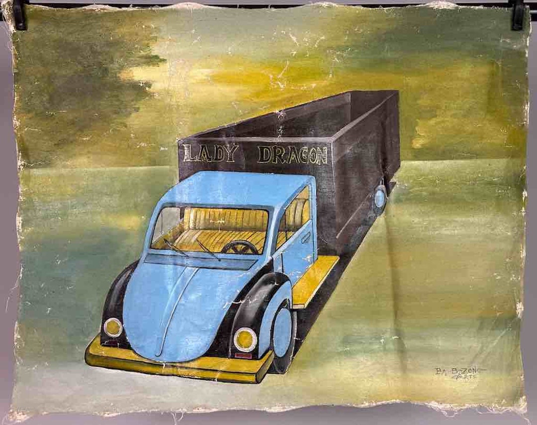 Truck | Contemporary African Painting on Canvas Frameable Art | 24 X 19 ...