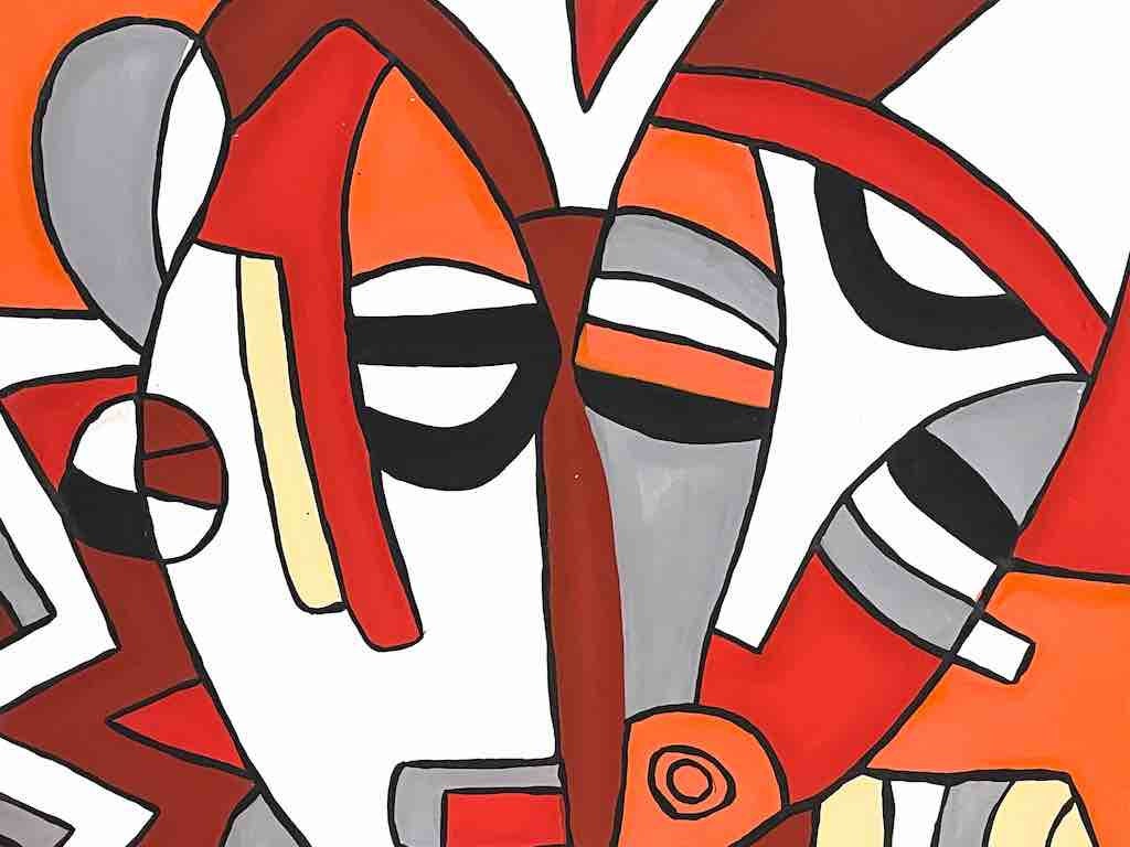 Imigongo Royal Tutsi Rwanda Geometric Tableaux | 14 X 14" - Etsy