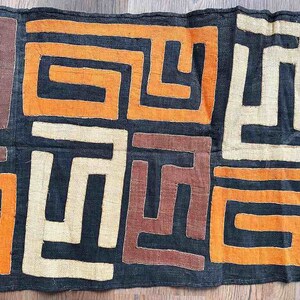 Kuba Cloth Long Raffia Textile | 124 X 21" - Etsy