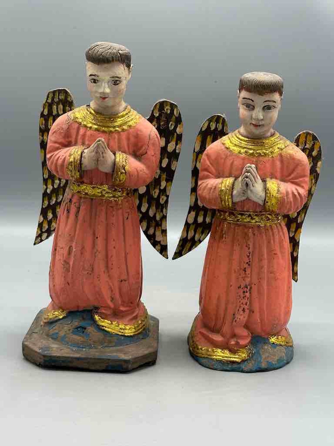 Antique Vietnamese Catholic Saint Figure Pair of Angels - Etsy