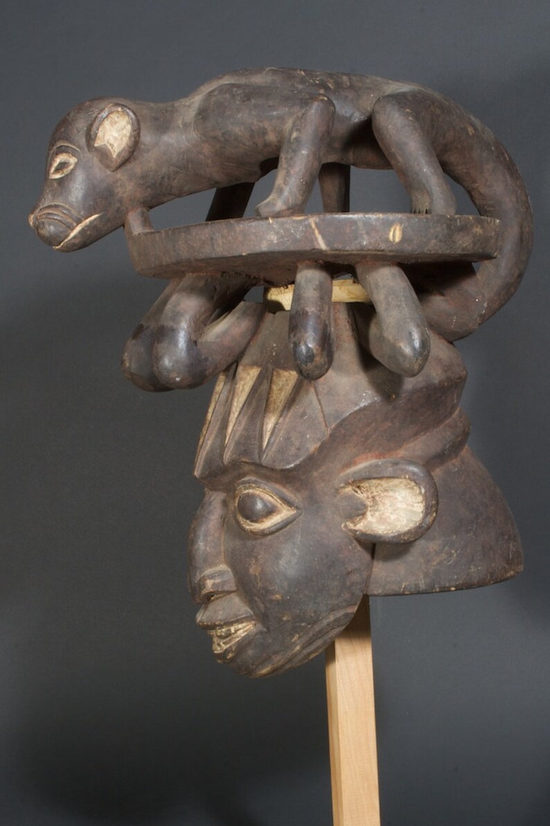Authentic Vintage African Bamileke Wood Mask- Cameroon - Etsy