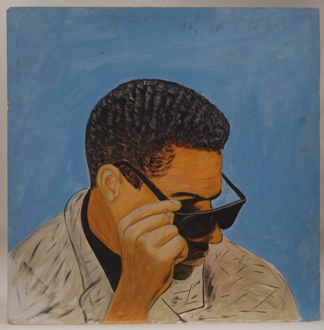 Original Authentic Vintage African Art Commercial Artist Advertising ...