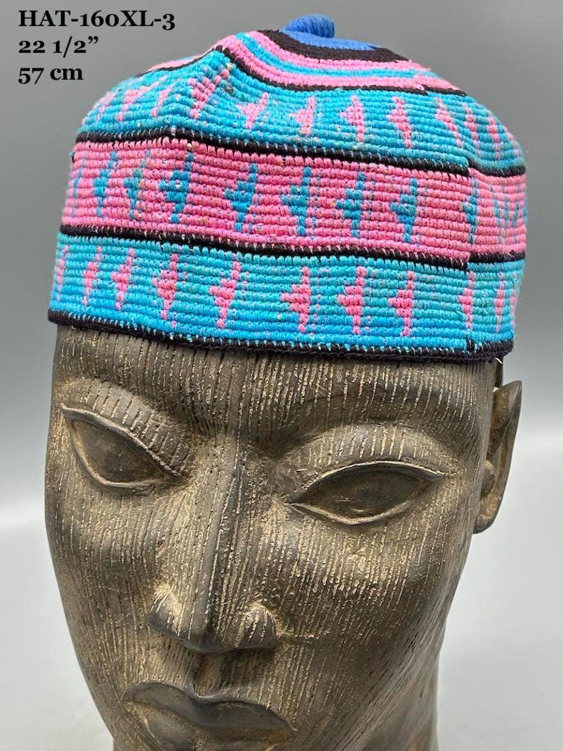 Handwoven Cotton African Kufi Men's or Wome Hat - Wide Variety of Sizes ...