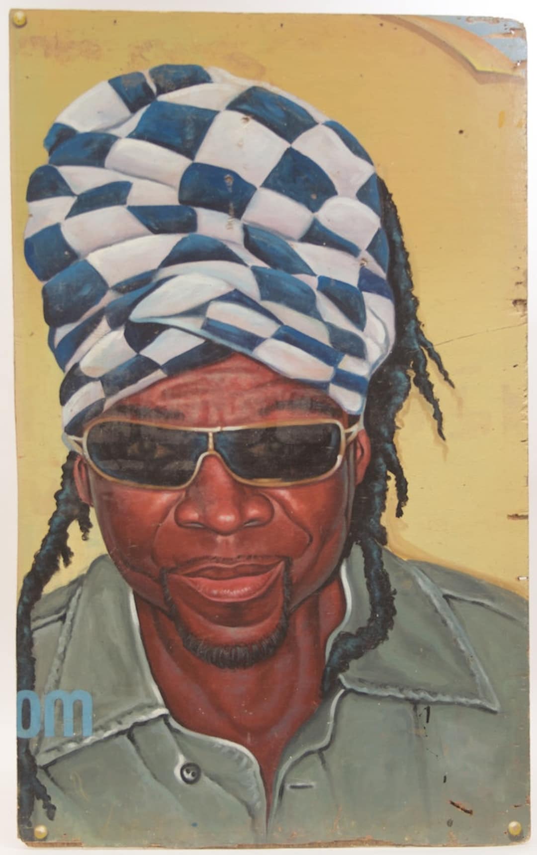 Original Authentic Vintage African Art Commercial Artist Advertising ...