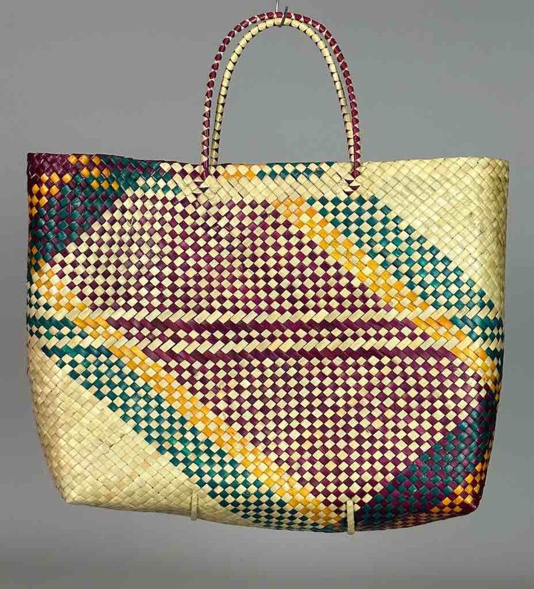 Large Pandan Straw Beach Handbag-philippines - Etsy
