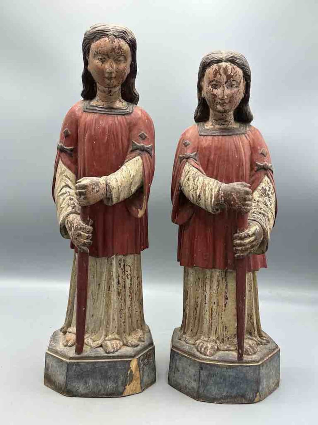 Large Antique Vietnamese Catholic Saint Figure Pair of Angels - Etsy