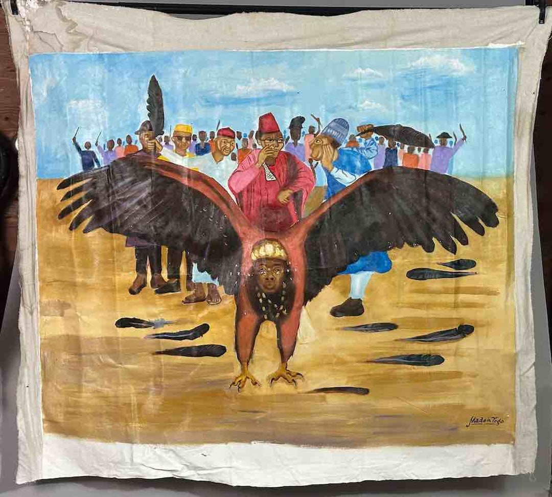 Nigerian Eagle | Contemporary African Painting on Canvas Frameable Art ...