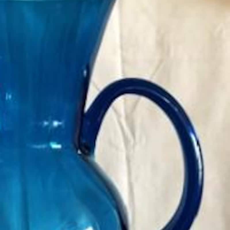 Blue Glass Vases Pitcher - Etsy