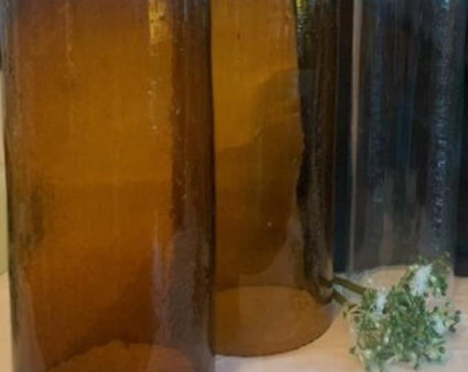 Vintage Tall Large Crackle Glass Cylinder Globe- Tall Clear Optic ...