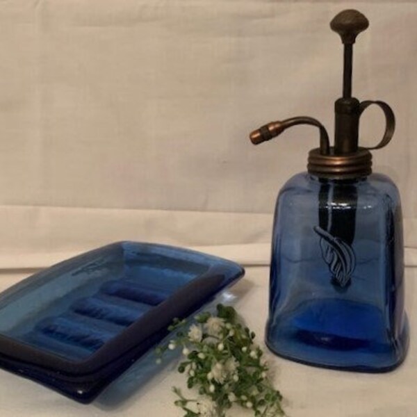 Blue Glass Soap Dish - Etsy
