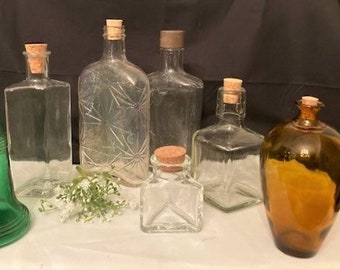 Vintage Glass Bottle - Etsy