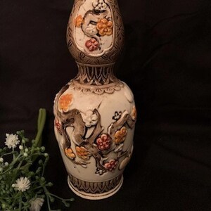 Vintage INARCO Japanese Cherry Blossom Bud Vases Flowers Hand Painted ...