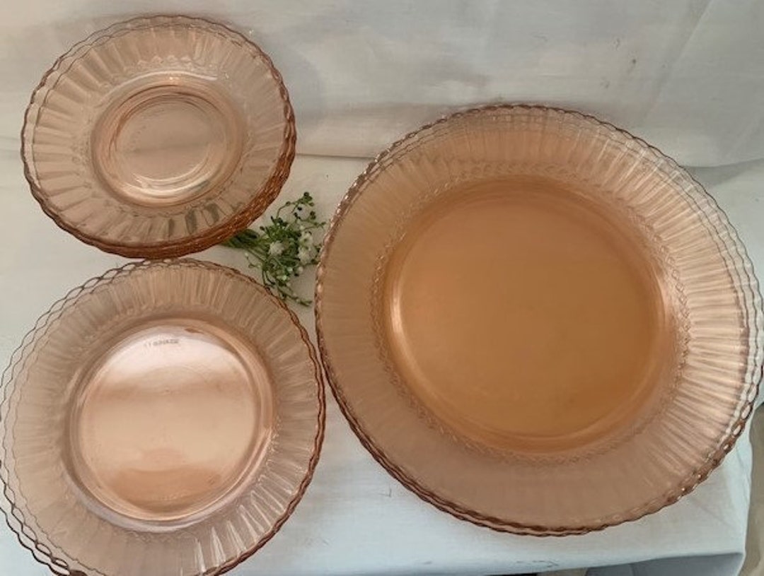 Vintage Radiance Pink by Forte Crisa Mexico Ribbed Plates Collection ...