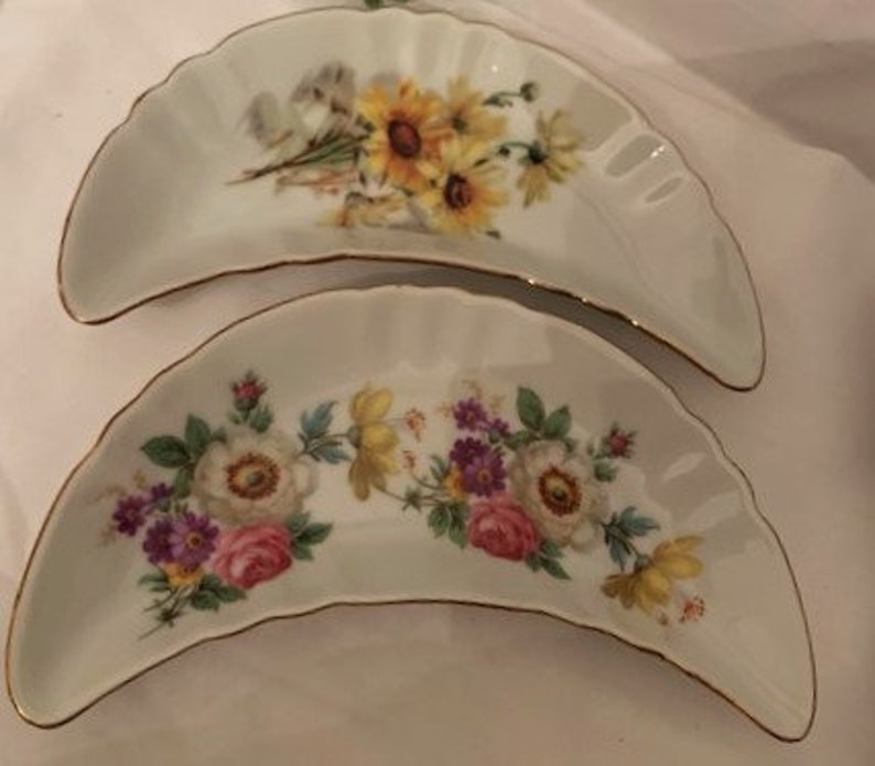 Vintage Andrea by Sadek Blue & White Fan Shape Trinket Dish-antique ...