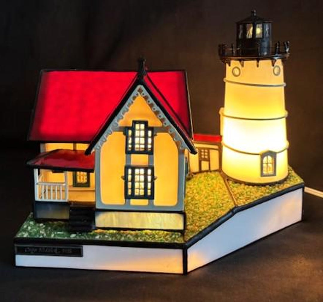 Vintage "forma Vitrum" Lighthouse-stain Genuine Glass-cape Neddick-me ...