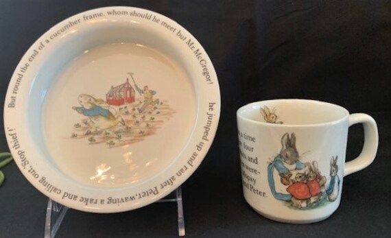 Vintage Wedgwood Peter Rabbit Child Set Bowl and Cup Etruria | Etsy