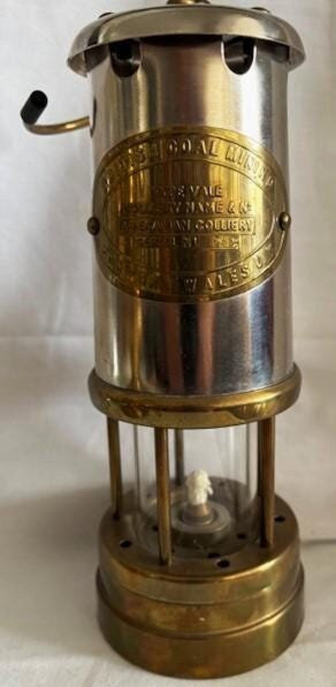 Vintage Brass Oil Lamp W/hobnail Glass Chimney Shade-wicks 'N' Sticks ...