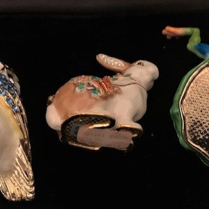 Vintage Kingspoint Design kd Trinket Box Collection Vivid Enamel Colors ...