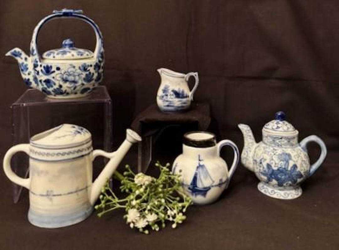 Vintage Porcelain Decorative Collection Delft Blue and White Hand ...