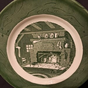 Vintage "colonial Homestead by Royal" Dinner Plate Underglaze Sage ...