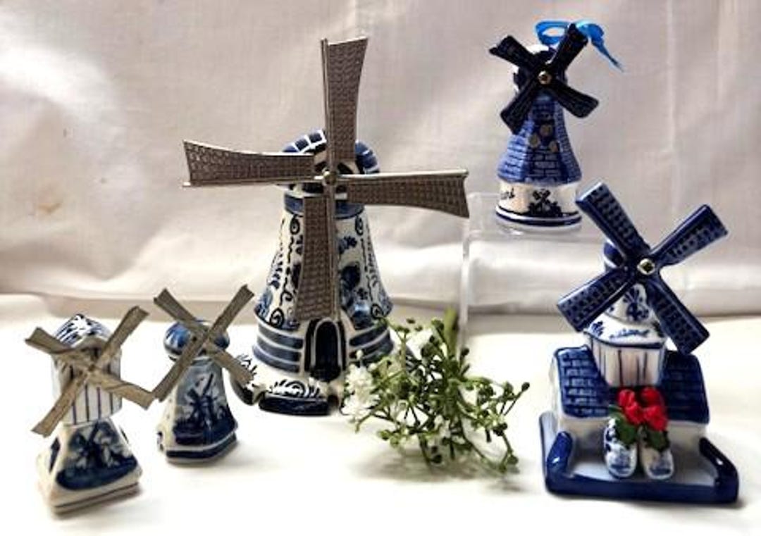 Vintage Norelco Delfts Blauw Hand Painted Porcelain Windmill 1964 ...