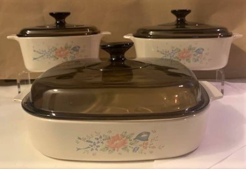 Vintage Corning Ware Collection of Symphony Pattern A-10-B and - Etsy