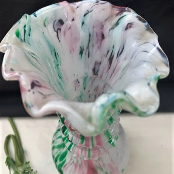 Spatter Glass Vase - Etsy