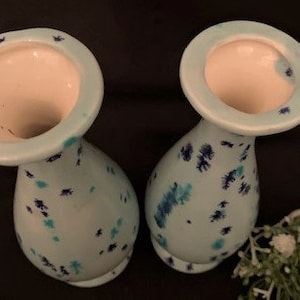 Vintage INARCO Japanese Cherry Blossom Bud Vases Flowers Hand Painted ...