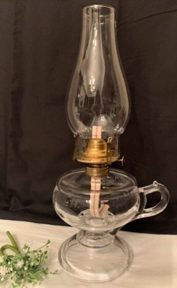 Vintage /antique Finger Hand Glass Oil Lamp NO. 1 Queen Anne - Etsy