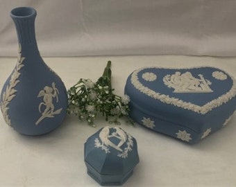 Blue Wedgewood Heart Box - Etsy