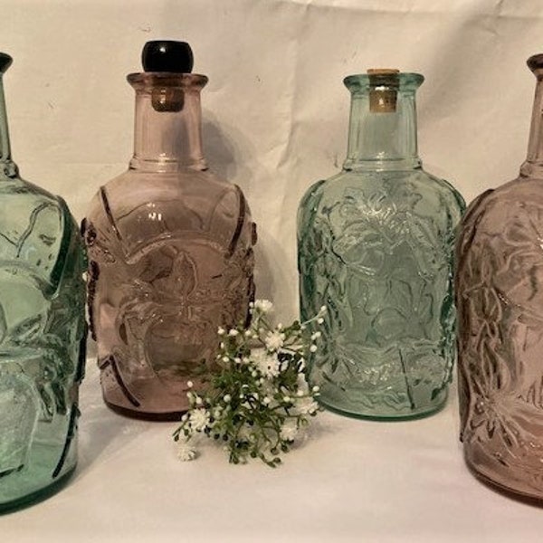 Pink Glass Bottles - Etsy