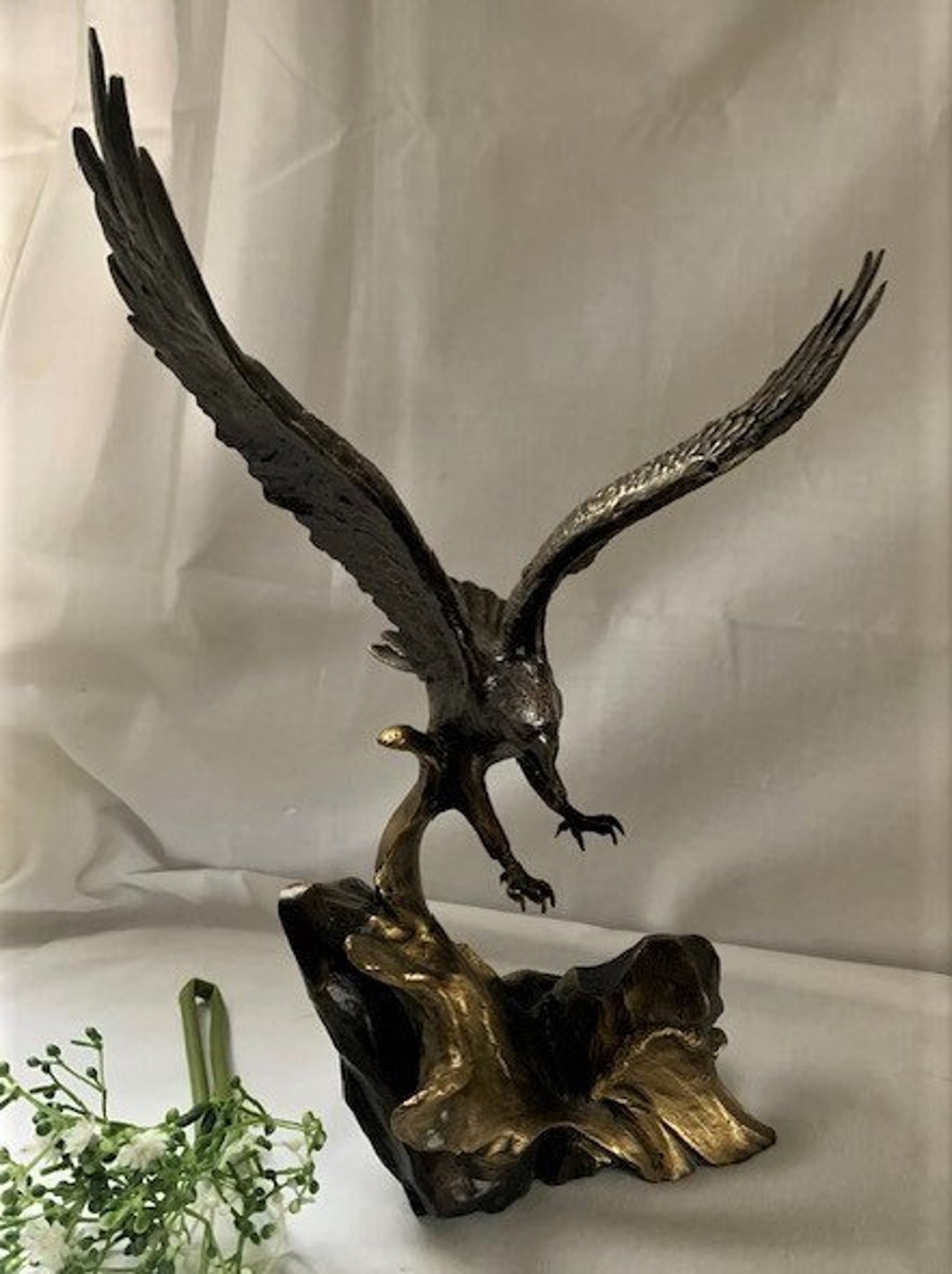 Vintage wings of Glory Solid Bronze Ronald Van Ruyckevelt, 1990 Eagle ...