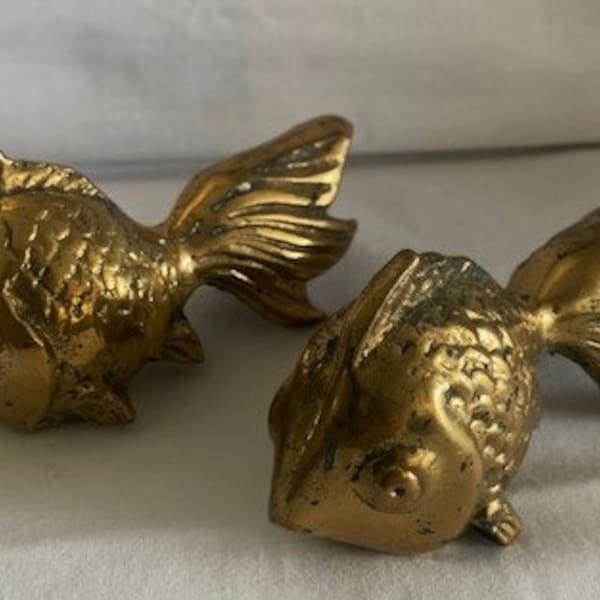 Vintage Solid Gold Fish Koi - Etsy