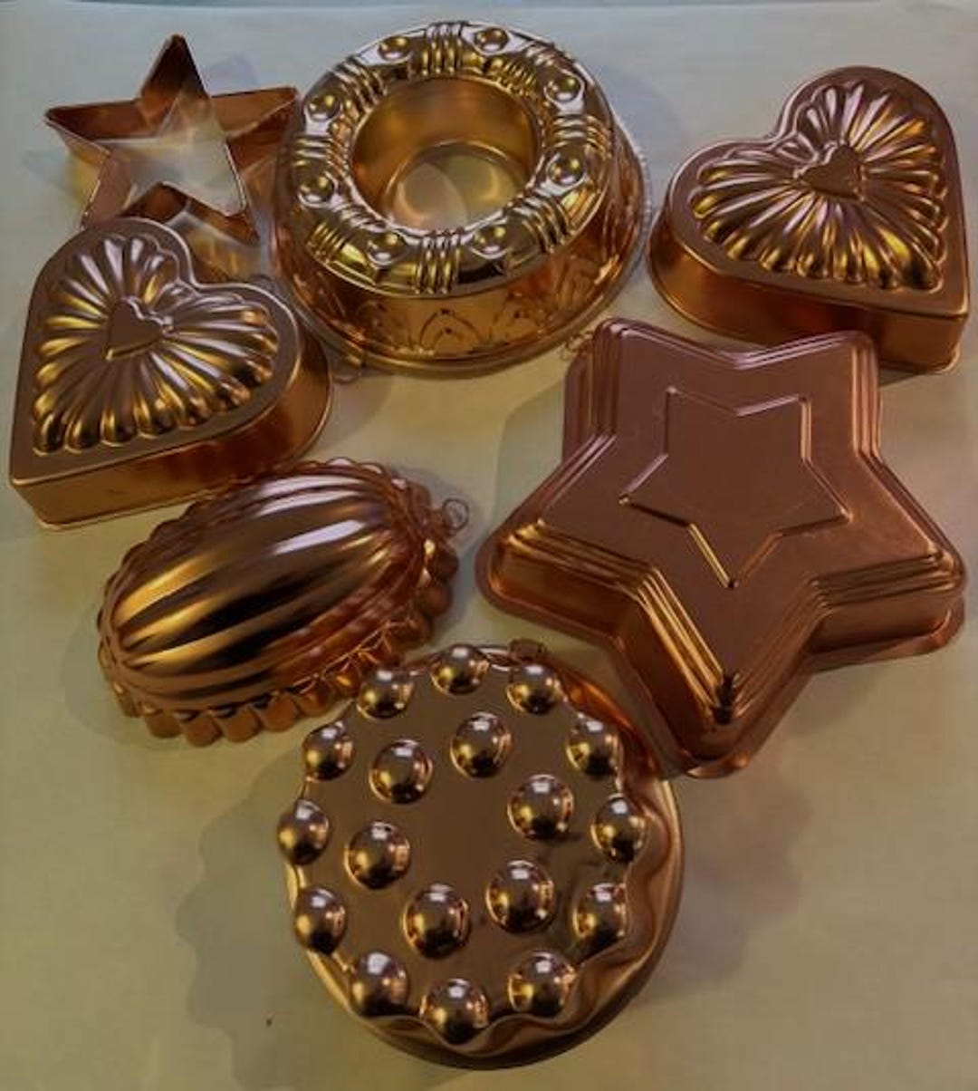 Vintage Copper Collection Jell-o Mold Wall Hanging-hobnail-round Bundt ...