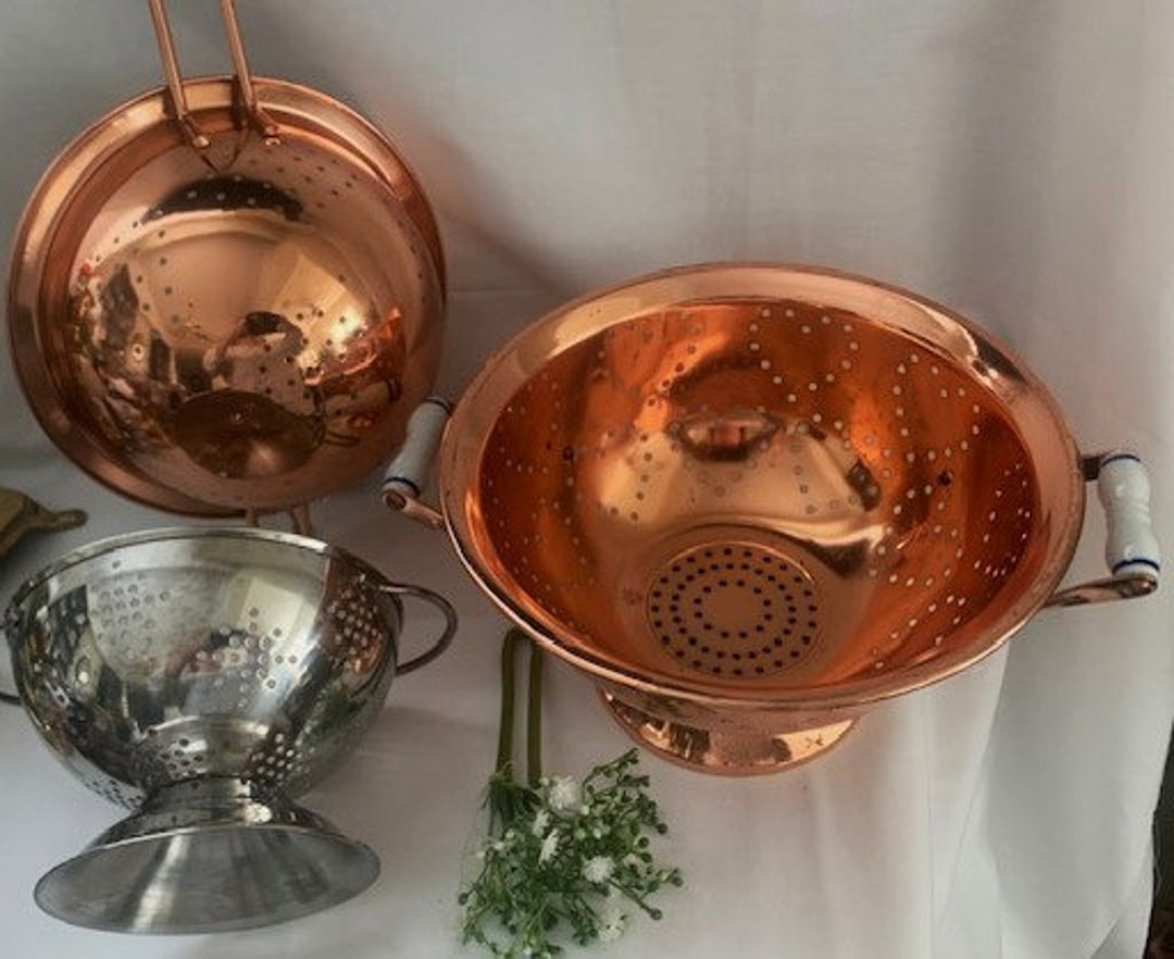 Vintage Copper/stainless Steel Colander Variety Collection Colander ...