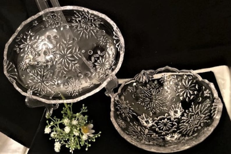 Vintage Snowflake by Mikasa Sweet Dish Nut and Candy Dish | Etsy