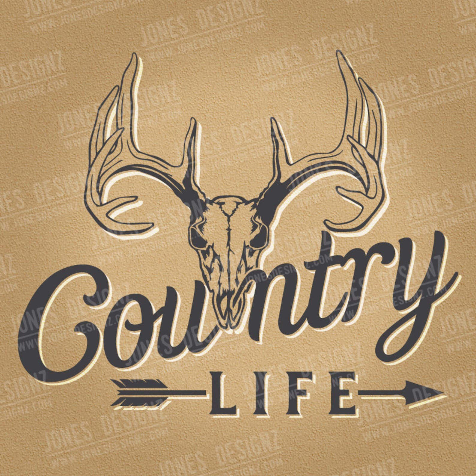 SVG Country Life Deer Skull SVG Deer Antler EPS Vector | Etsy