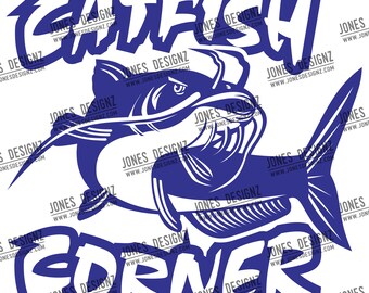 Catfish Hunter Cutfile | SVG | EPS | Vector | DXF | Instant Digital ...