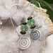 Green Wood Mandala Large Kidney Wire Drop Earrings - Etsy