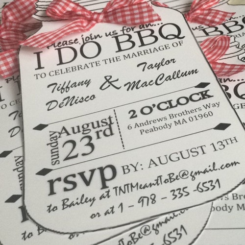BBQ Wedding Shower Invitation I Do BBQ Invitation Grill and - Etsy