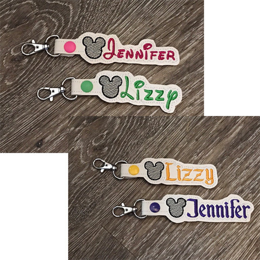 Disney Font Key Fobs - Personalized - Etsy