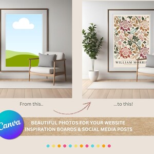 Picture Frame Mockup Canva Template instant Download 33 High Resolution ...