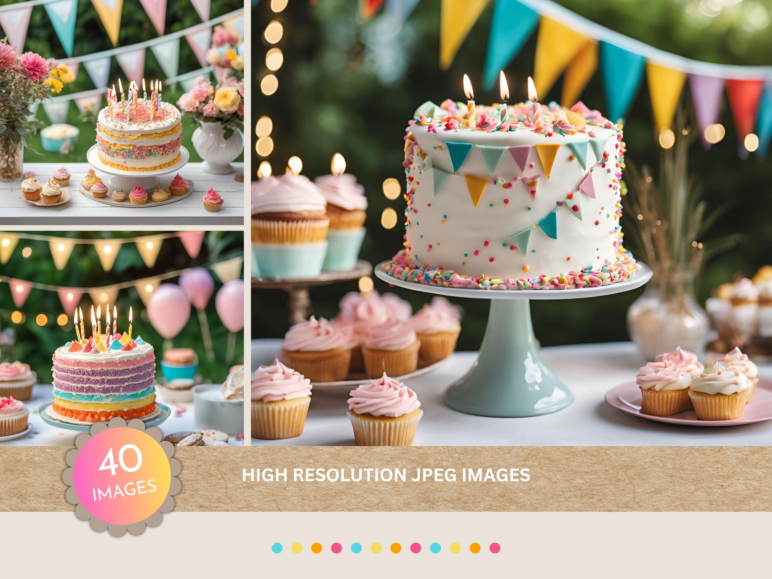 Birthday Cake Party Images - [instant Download] - 40 High Resolution ...