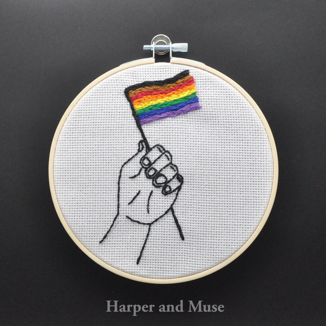 Hand Holding LGBT Gay Pride Flag - Etsy