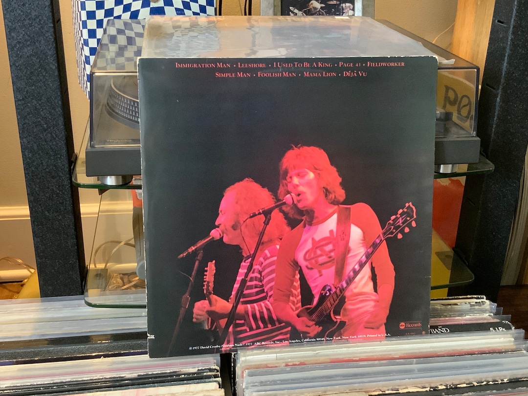 Crosby Still and Nash LIVE VINYL Record 1977 - Etsy