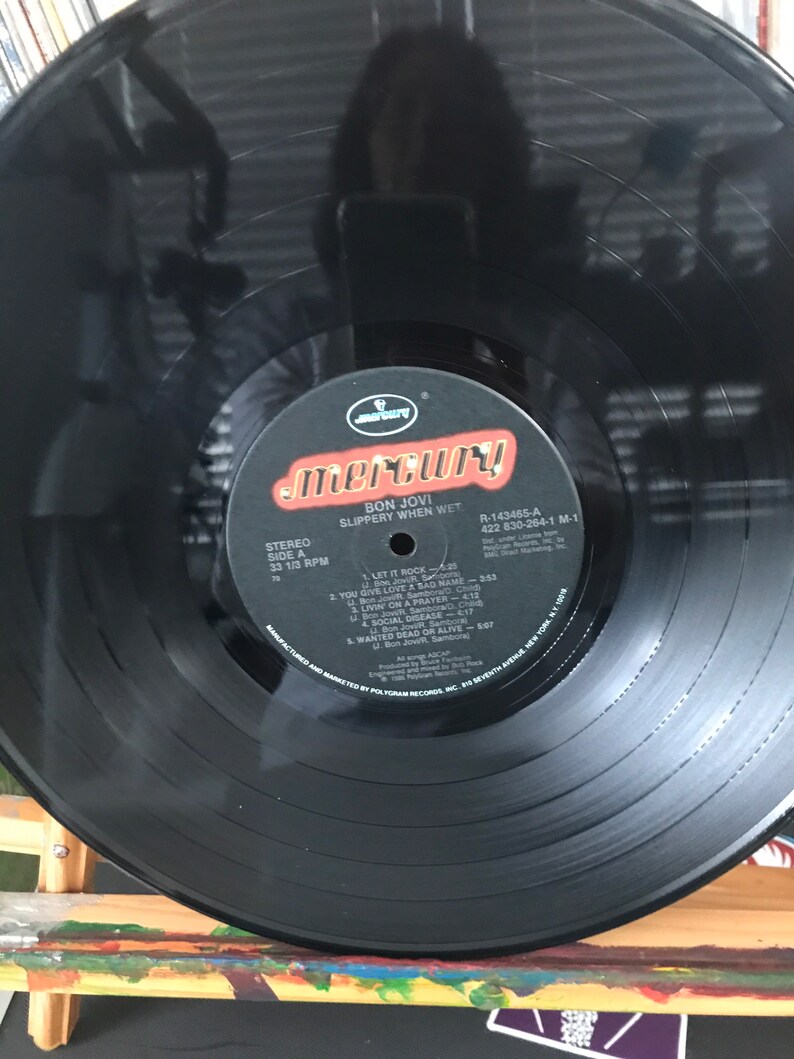 Bon Jovi Vinyl Record Album "slippery When Wet" - Etsy