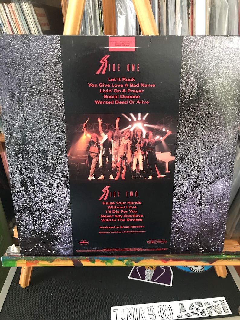 Bon Jovi Vinyl Record Album "slippery When Wet" - Etsy